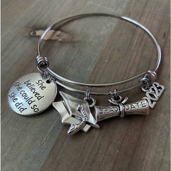 Handmade | Jewelry | 223 Graduation Inspirational Charm Bracelet | Poshmark
